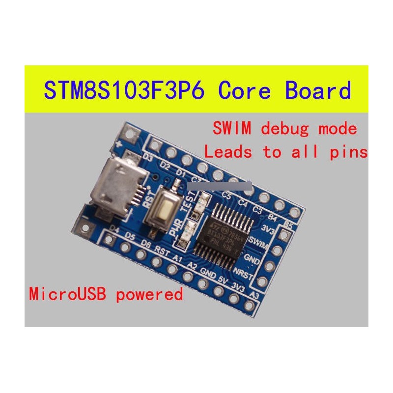 Minimális rendszer modul ARM STM8S103F3P6 Arduino