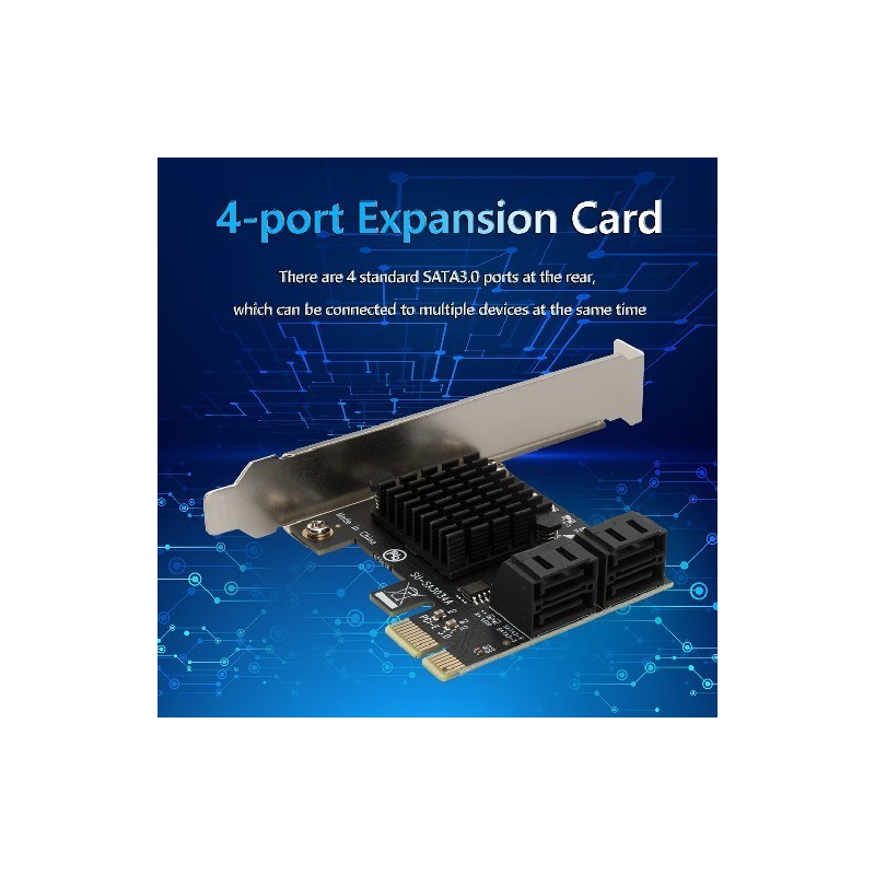 4 portos SATA PCIe adapter SATA III – PCI Express 3.0 X1 vezérlő ...