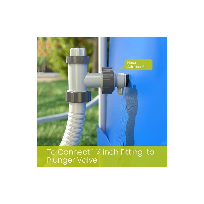 Szín: 2db - Az Intex 29061E B típusú Intex medence tömlőadapter ...