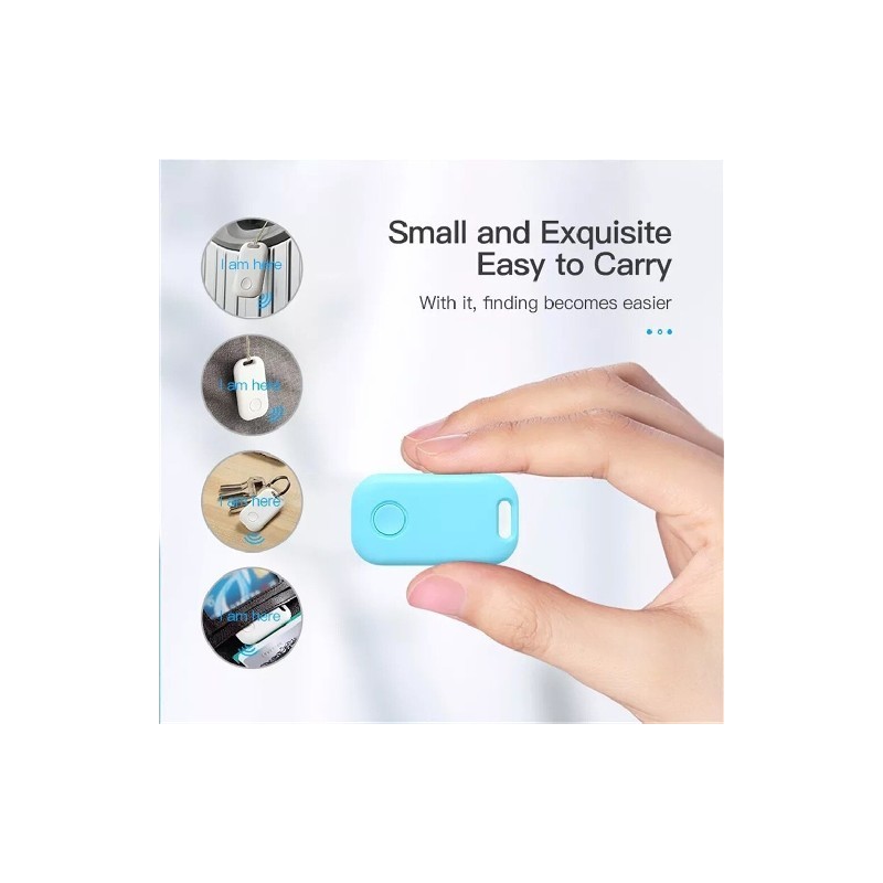 Fekete szín - Tuya Mini Smart Tag GPS elvesztésgátló riasztó vezeték ...